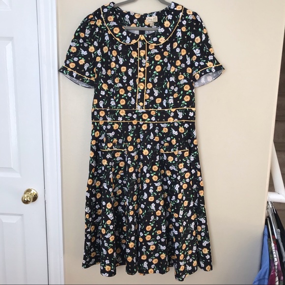 Dresses | 195s 50s Fifties Vintage Style Tea Dress Floral | Poshmark